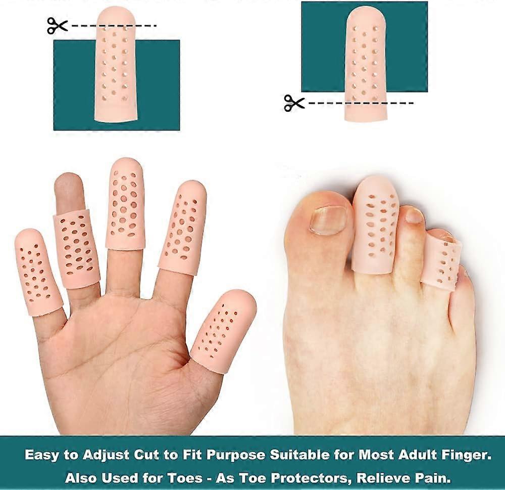 Breathable Finger Bed Silicone Finger Cover Gel Finger Bed for Cracked ...