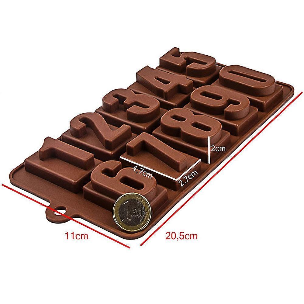 Silicone mold with numbers concrete, fondant, mold, number, ice cube ...