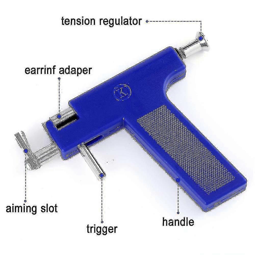 Ear Nose Navel Body Piercing Gun Tool Kit Machine With 98pcs Studs ...