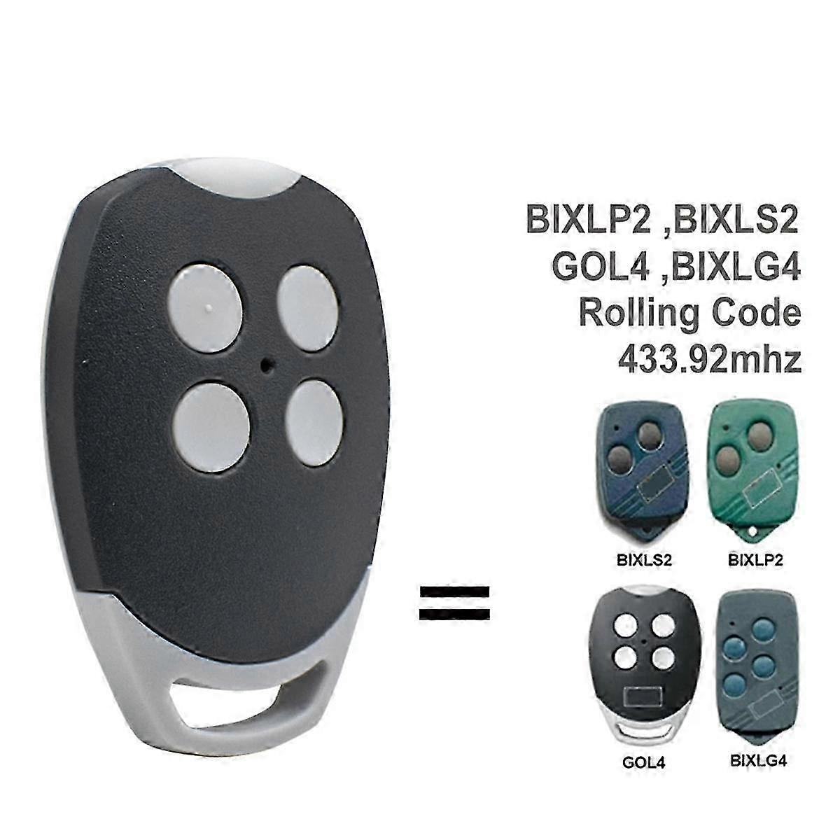 GOL4 BIXLS2 BIXLP2 BIXLG4 Garage Door Remote Control 433.92MHz Rolling ...