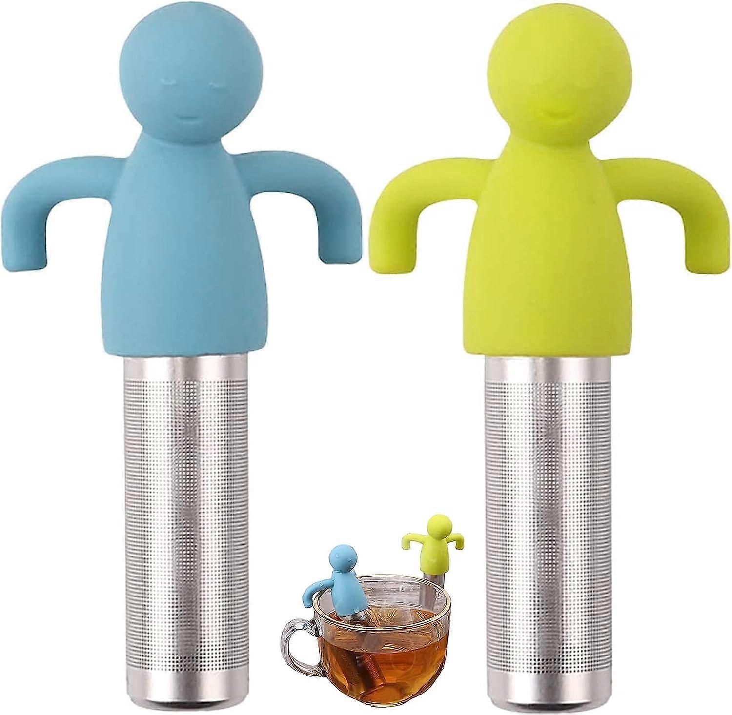 2 Pieces Stainless Steel Silicone Tea Infuser, Hanging Tea Filter Tea ...