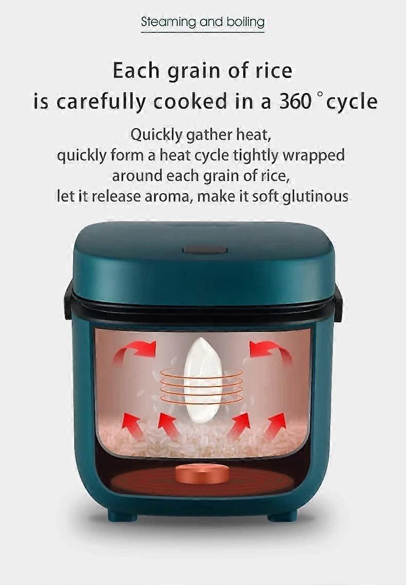 Mini Rice Cooker, Healthy Ceramic Coated 1.2L Small Rice Cooker Holds 1 ...
