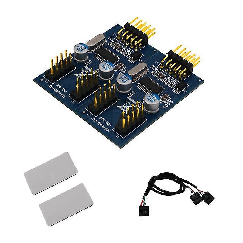 9Pin USB Header Male 1 to 4 Female Extension Cable Extender Card USB ...