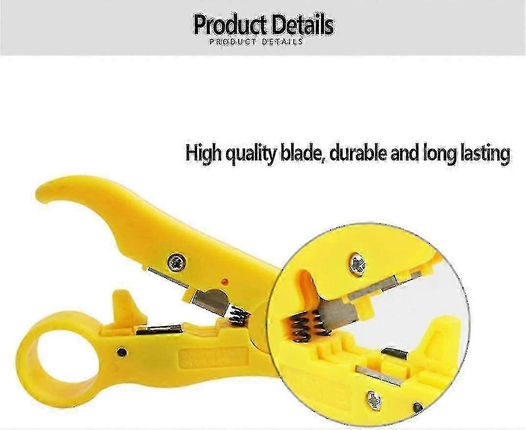 Universal Cable Stripper- Stripping Tool for Coaxial and Cat5/6 UTP ...