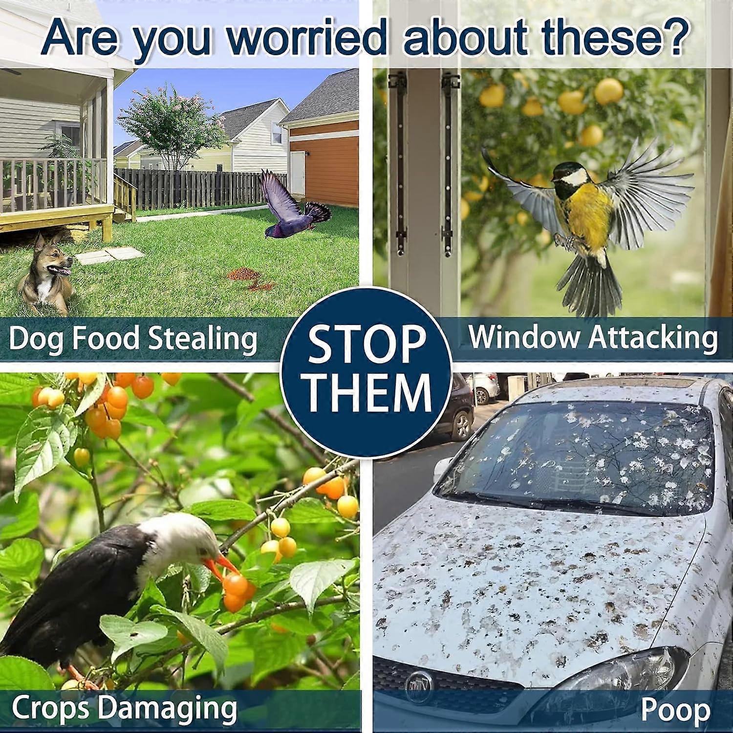 Wind-Driven Motion For Bird Deterrent, Realistic Scarecrow Owl With ...