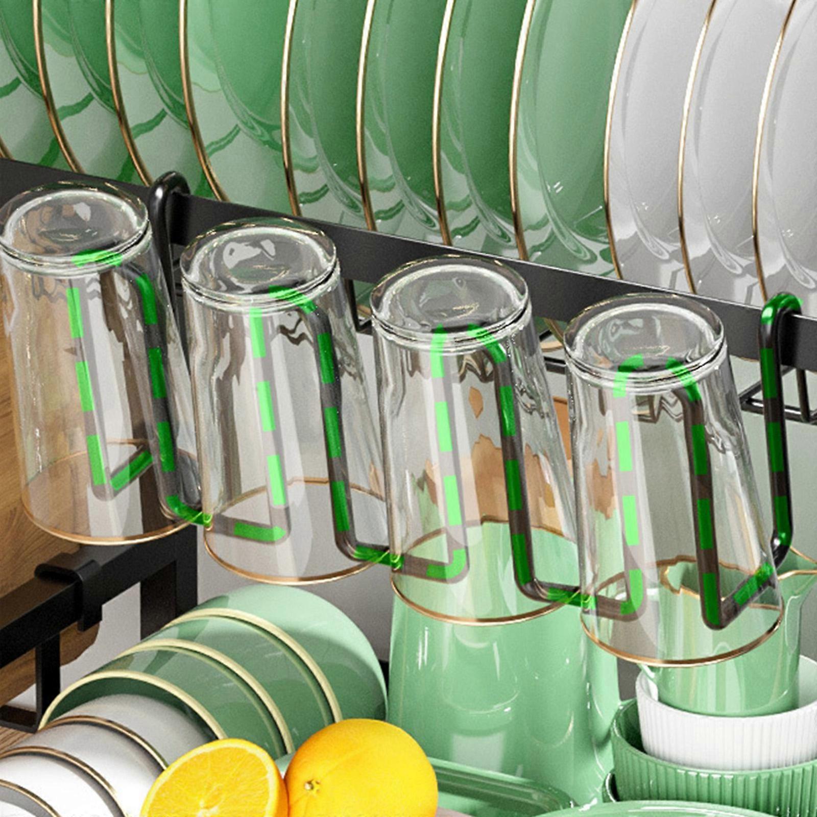 Kitchen Sink Storage Organizers Durable Iron Dish Drying Rack With ...
