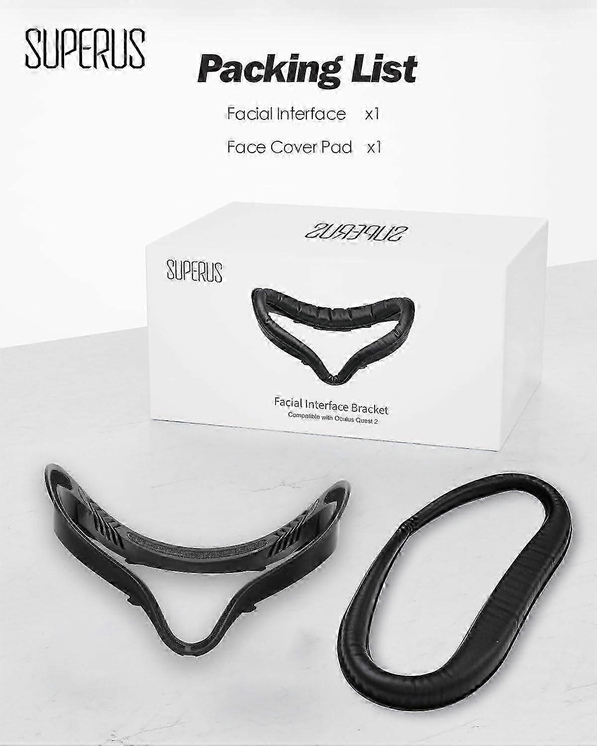 Facial Interface & Face Cover Pad for Oculus Quest 2, Sweat-Proof PU ...