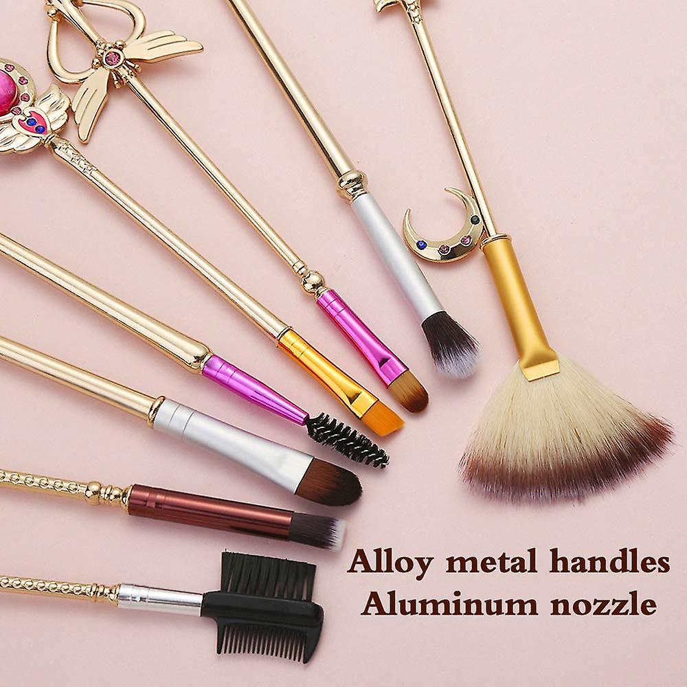 Sailor Moon Makeup Brush, Anime Pink Metal Magic Wand Handle Makeup ...