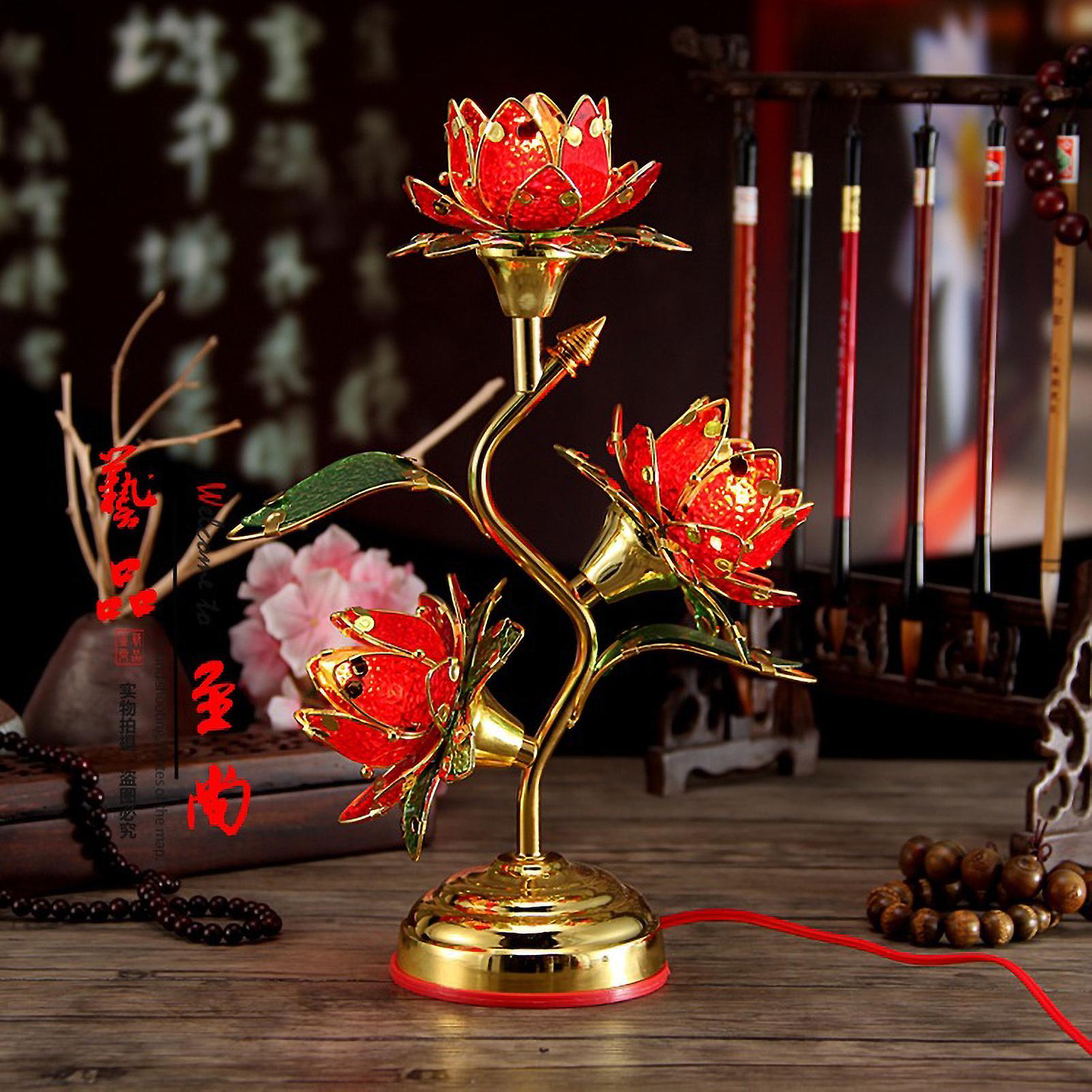 Lotus Lamp Plug in Use Plastic Leaves Flowers Wear Resistant Acrylic ...