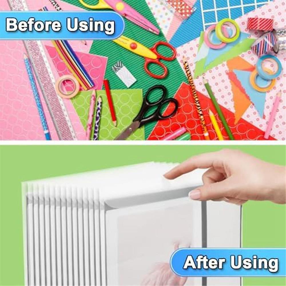 12 x 12 Scrapbook Paper Storage Bag with Buckle Design, Clear Paper ...