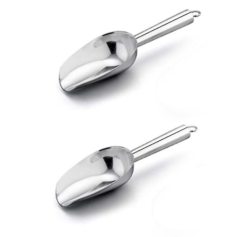 Ice Scoop Set Of 2, Stainless Steel Small Weighing Scoop Flour Scoop ...