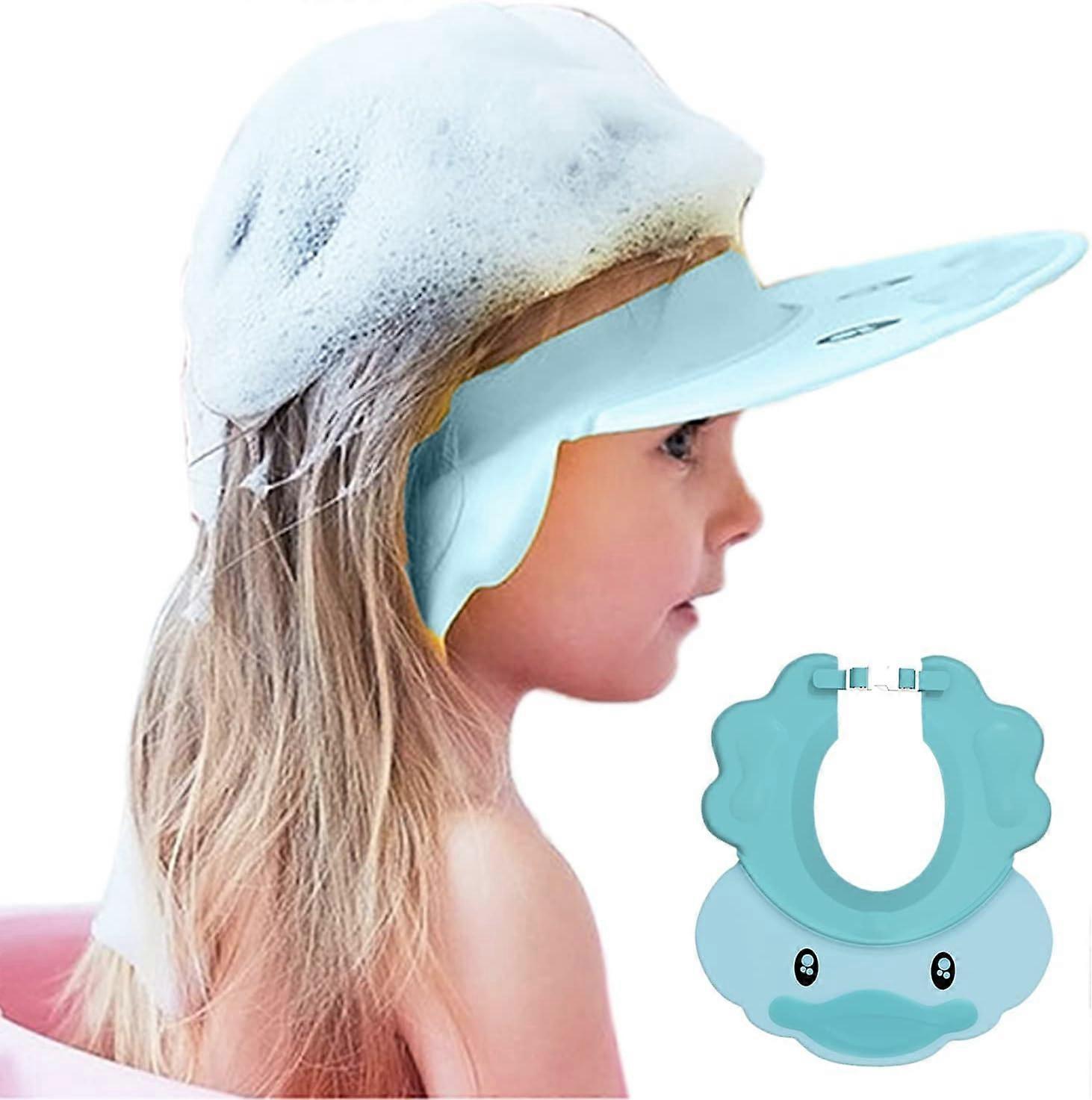 Baby Shower Cap, Blue Baby Shower Cap, Adjustable Visor Bathing Caps ...