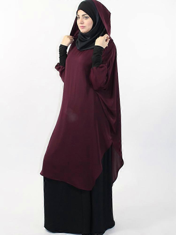 Ramadan Muslim Women Hooded Hijab Dress Prayer Garment Long Khimar ...
