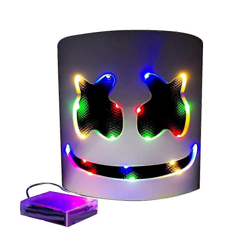 Marshmello Led Mask Dj Cosplay Helmet Marshmello Costume Mask Light Up ...