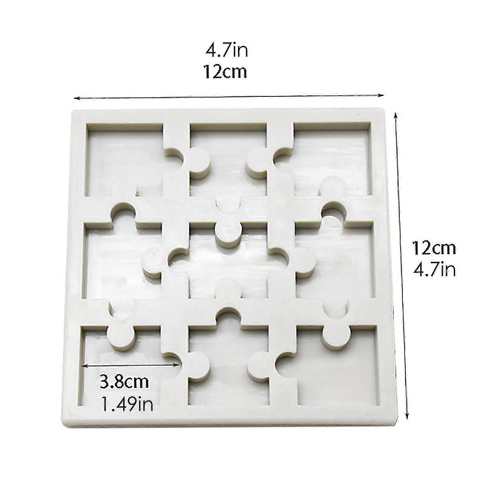 Silicone Mold Diy Puzzle Shape Cake Chocolate Soap Crystal Epoxy Mold ...