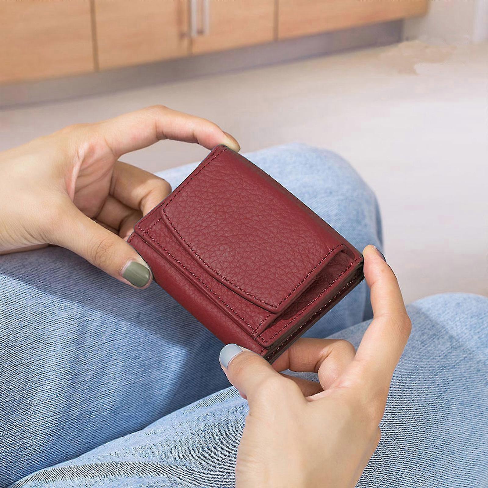 Small Wallets for Women Small Trifold Credit Card Holder with Folding ...