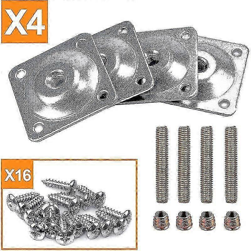 Leg Mounting Plates, Furniture Leg Attachment Plates Industrial ...