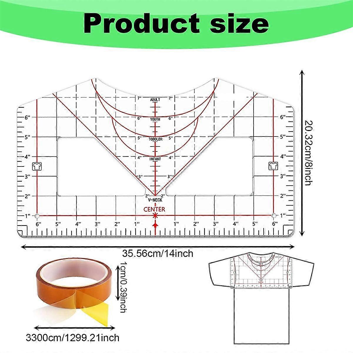 Tshirt Ruler Guide for Vinyl Alignment, T Shirt Ruler to Center Design ...