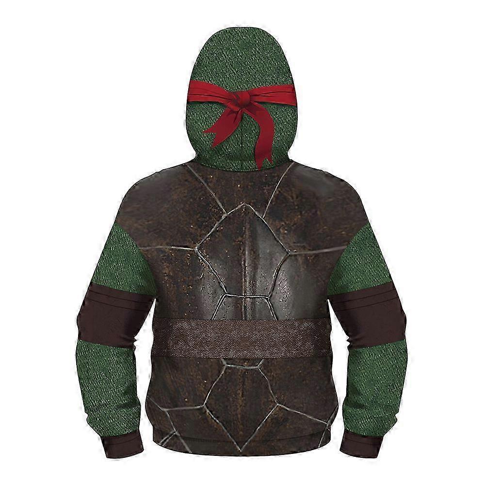 Kids Boys Teenage Mutant Ninja Turtles Jacket Full Zip Funny Hoodie ...
