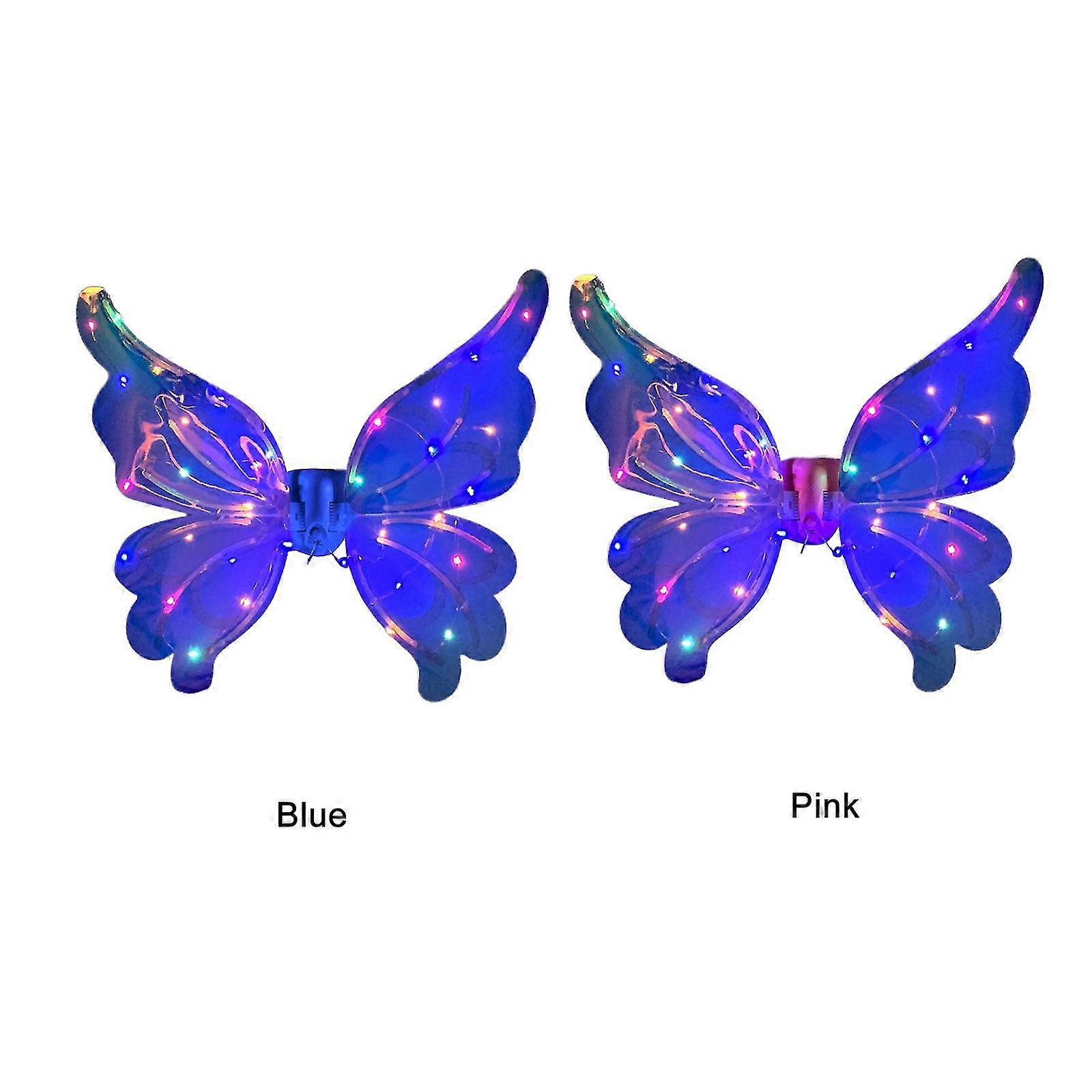 Purple Light Up Butterfly Fairy Wings With Blinking Flashing Leds For ...