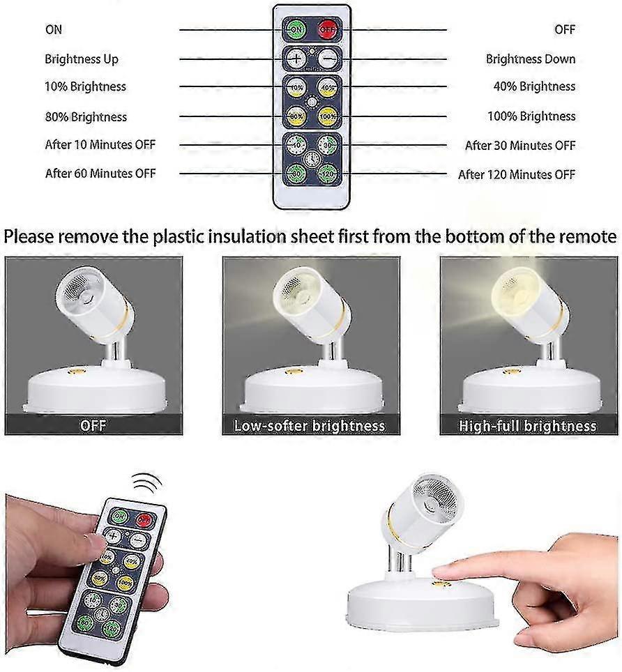 Wireless Spot Lights Battery Operated Picture Lights Mini Accent Lights ...