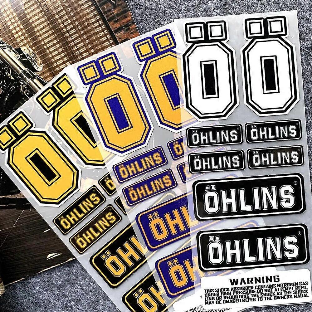 NO.L093 OHLINS Moto Sticker Accessory 3M Highly Reflective Suspension ...