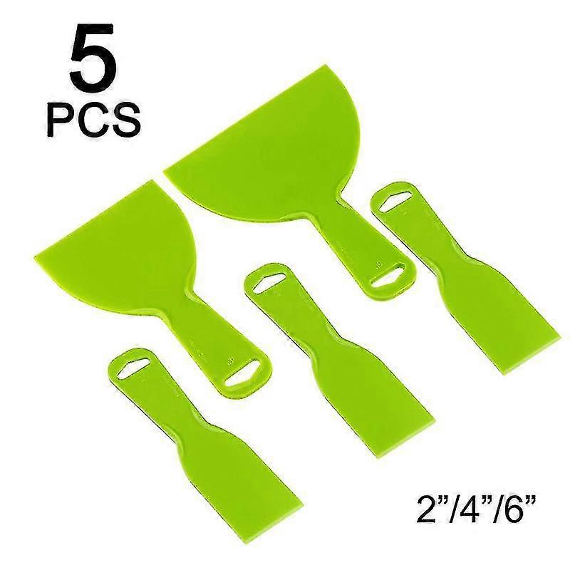 5 Pieces Plastic Putty Knife Set Flexible Paint Scrapers Tool For ...