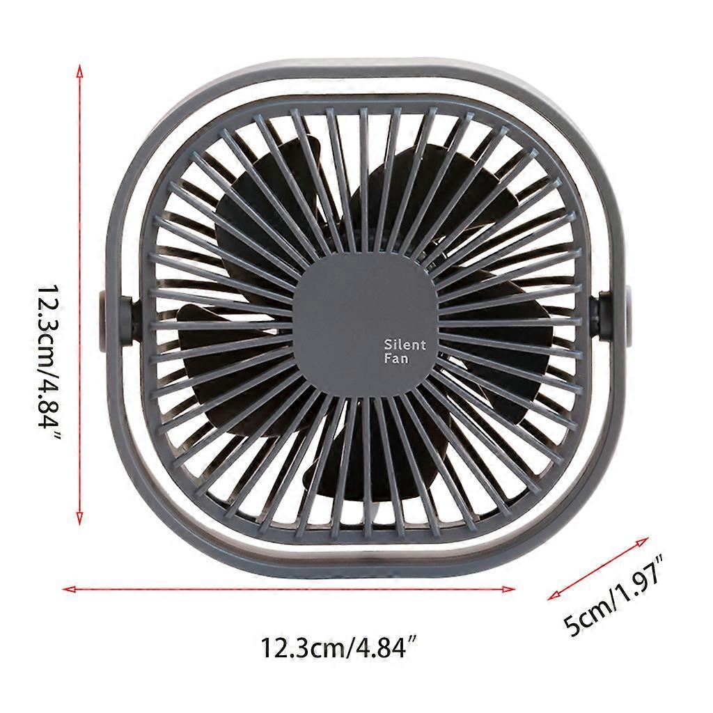 Small Desk Fan for Office Table 3 Speed 5W 5V Quiet Operation USB ...
