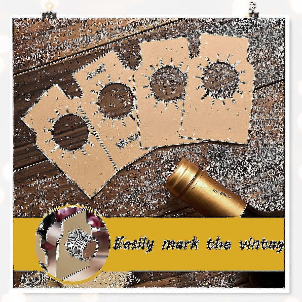 Pack Of 100 Bottle Tags - Kraft Paper Wine Bottle Tags Bottle Tags ...