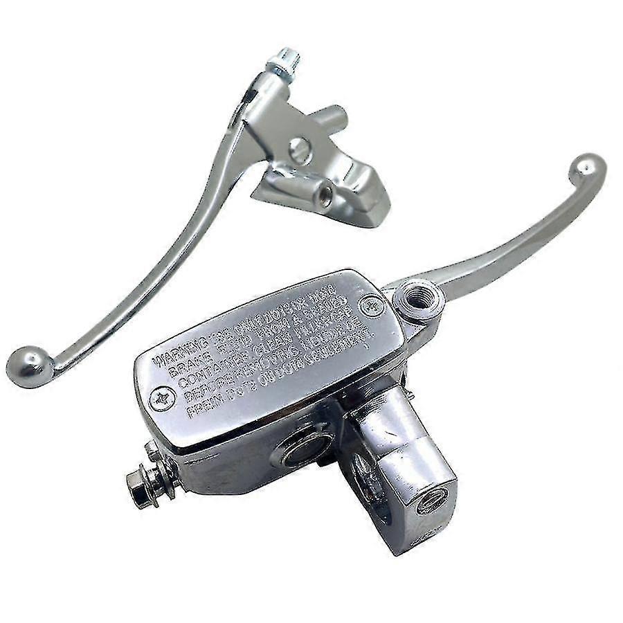 1pair 25mm Front Motorcycle Hydraulic Brake Pump Master Cylinder Silver ...