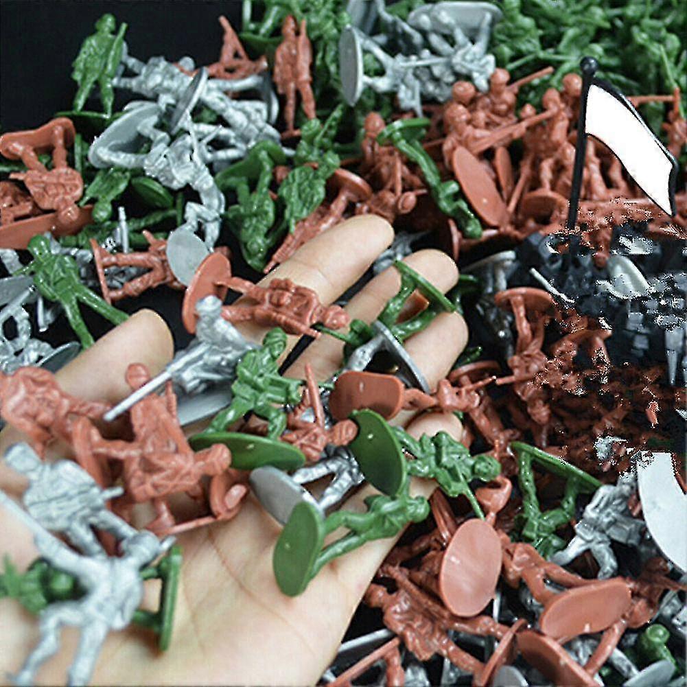 300pcs Mini Military Figures - 12 Poses - Kids Toy Army Men - Home ...