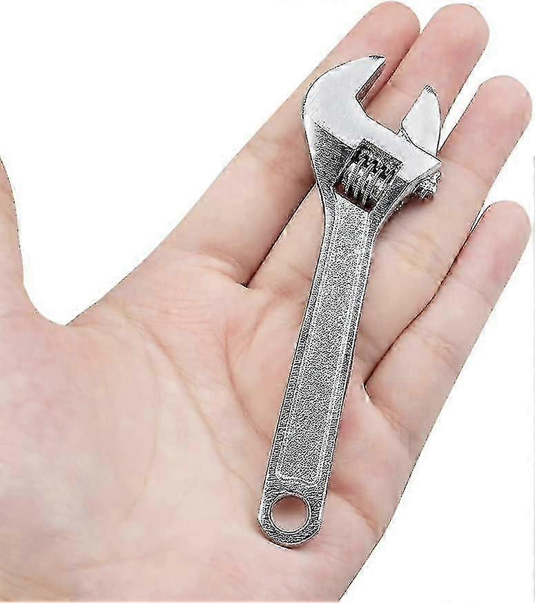 Adjustable Wrench 4" Length 100 Mm Mini Adjustable Wrench In Silver ...