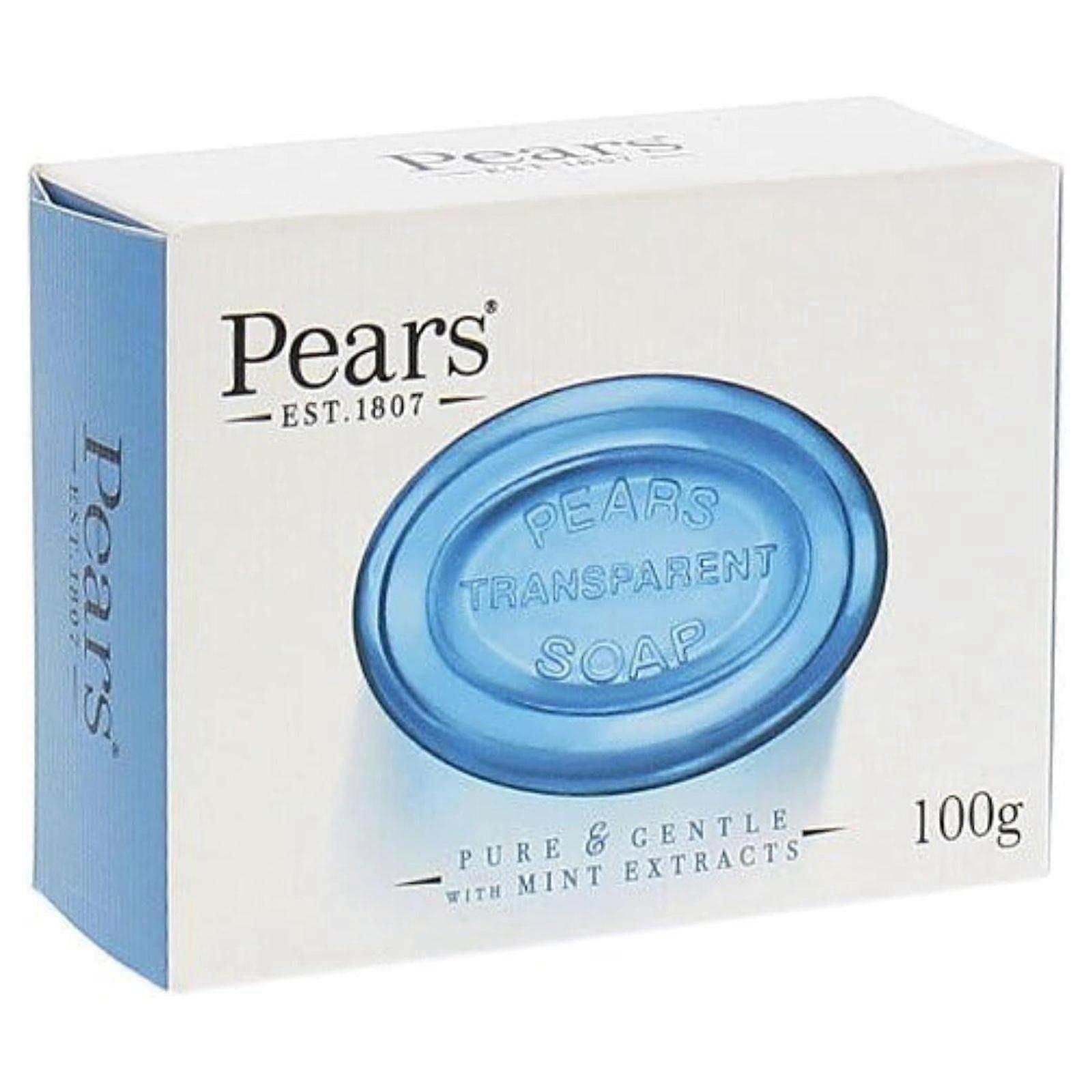 Pears Transparent Soap Bar Pure and Gentle with Mint Extracts 100g ...