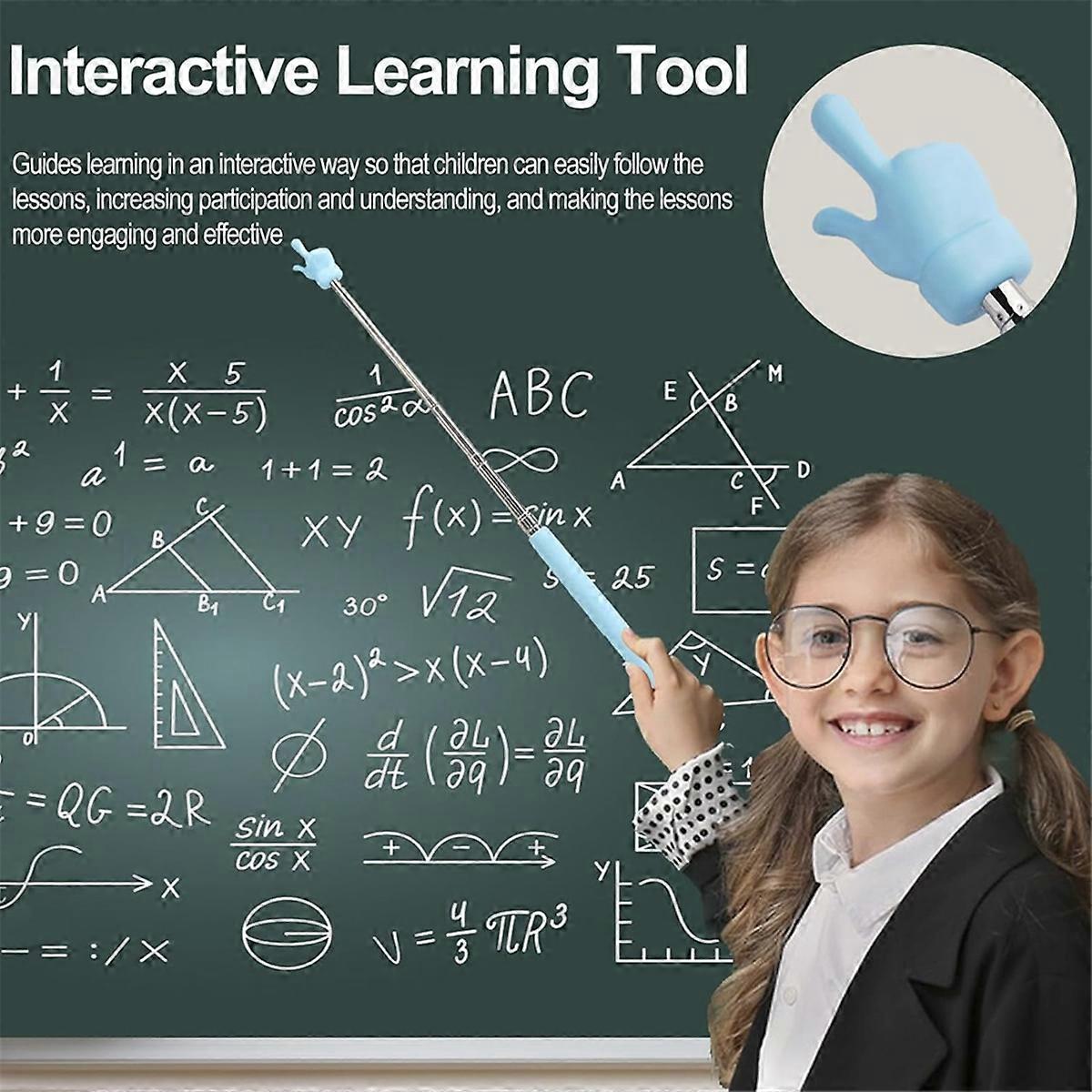 4PCS Retractable Teacher Pointer for Classroom Kids Reading, Mini ...