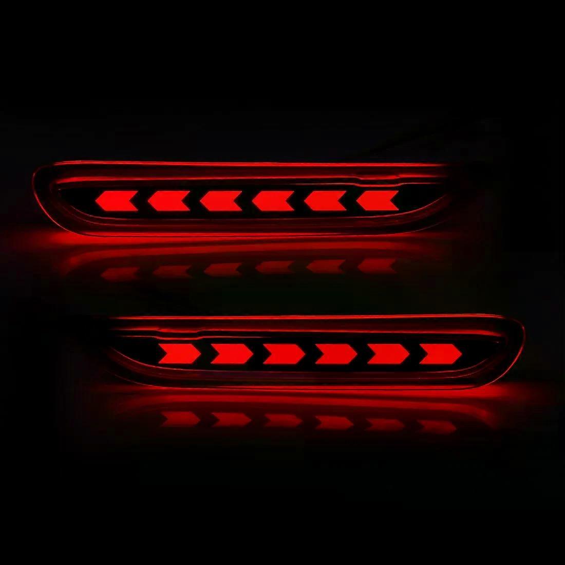 LED Rear Bumper Reflector Lights For Nissan X-trail T32 Rogue Qashqai ...