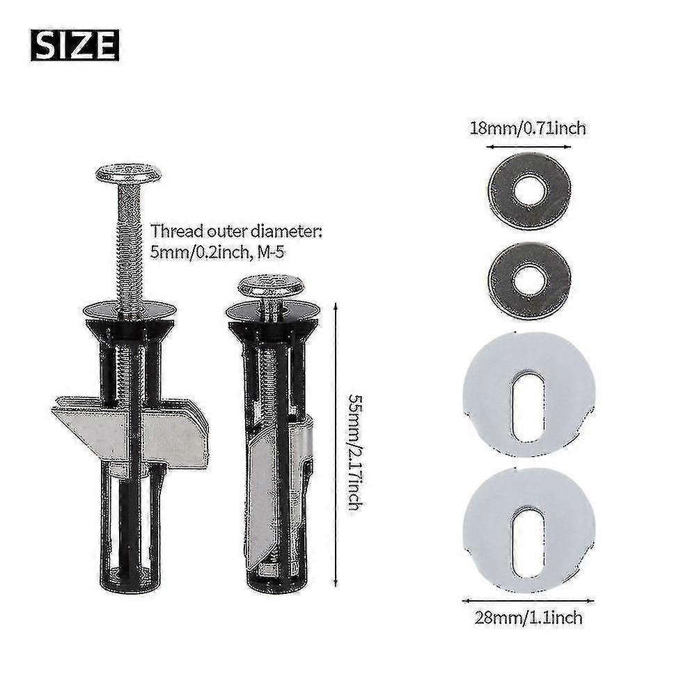 2pack Toilet Seat Hinge Wc Fixture Soft Close Accessories Lid Top ...