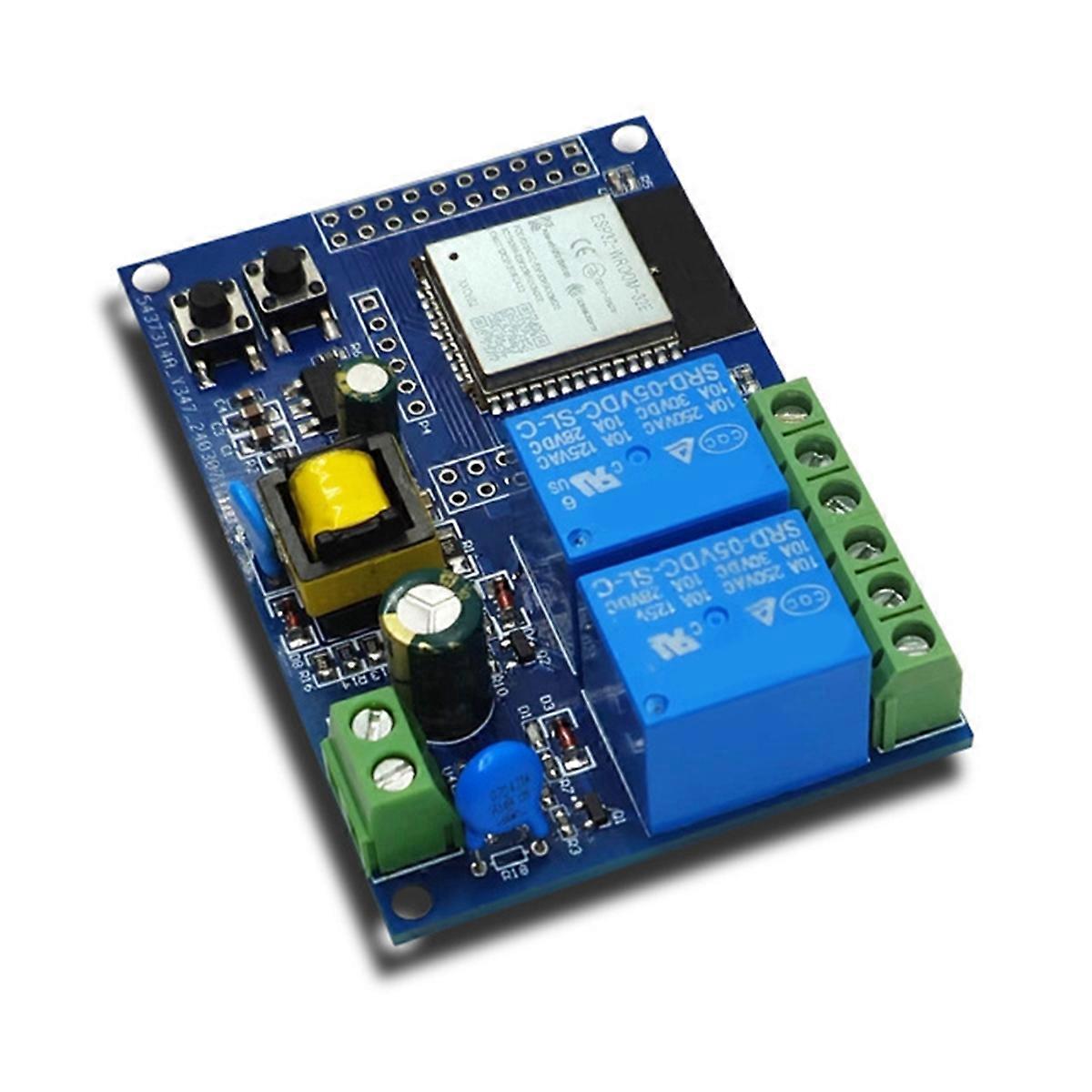 ESP32 Relay Module Dual Channel WiFi Bluetooth Relay Module ESP32-WROOM Secondary Development ...