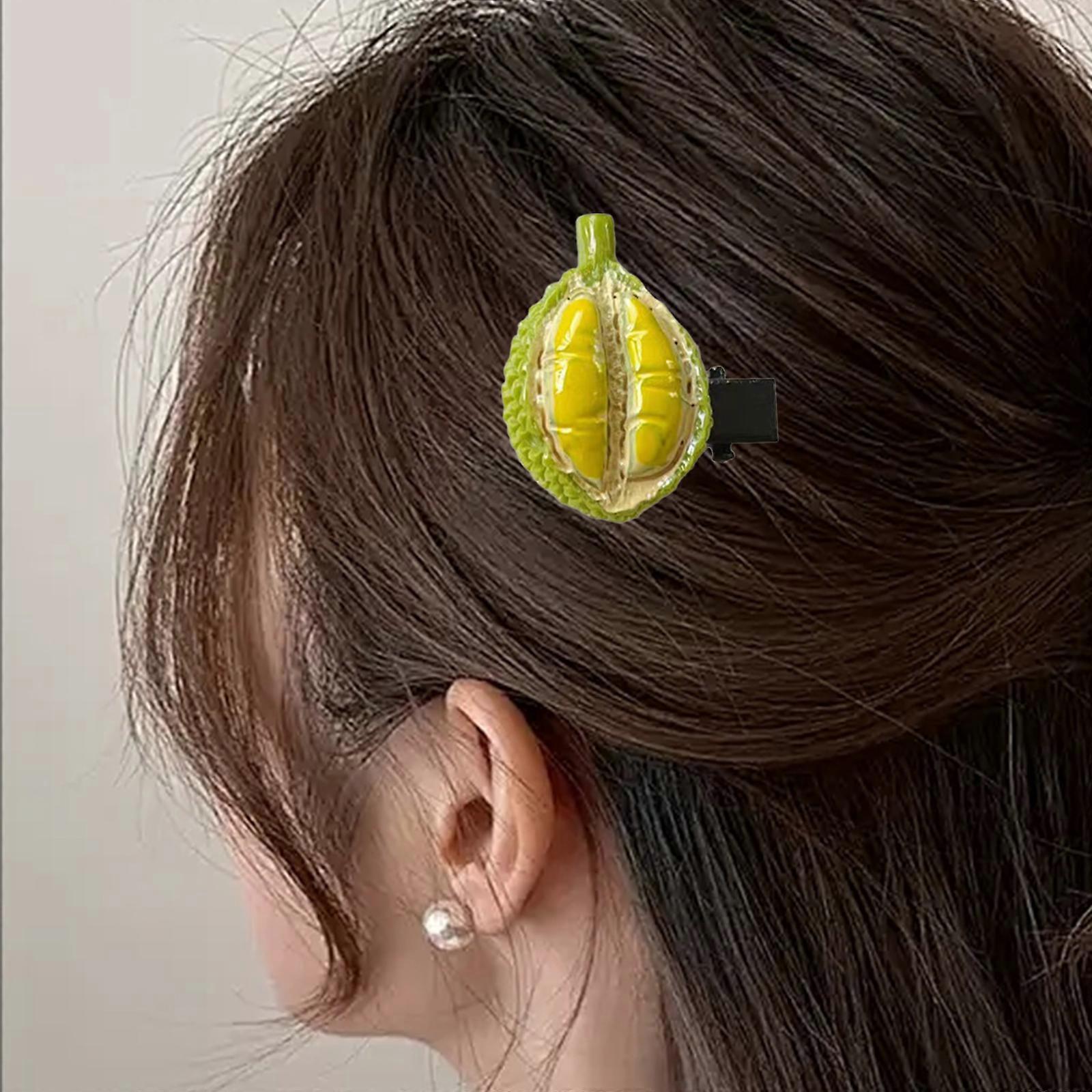 Novelty Durian Hair Clip for Women Girl Fashionable Hair Pin Duckbill ...