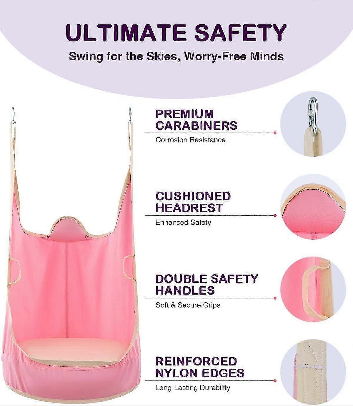 Upgraded Kids Pod Swing, Hanging Pod Swing Chair with Inflatable ...