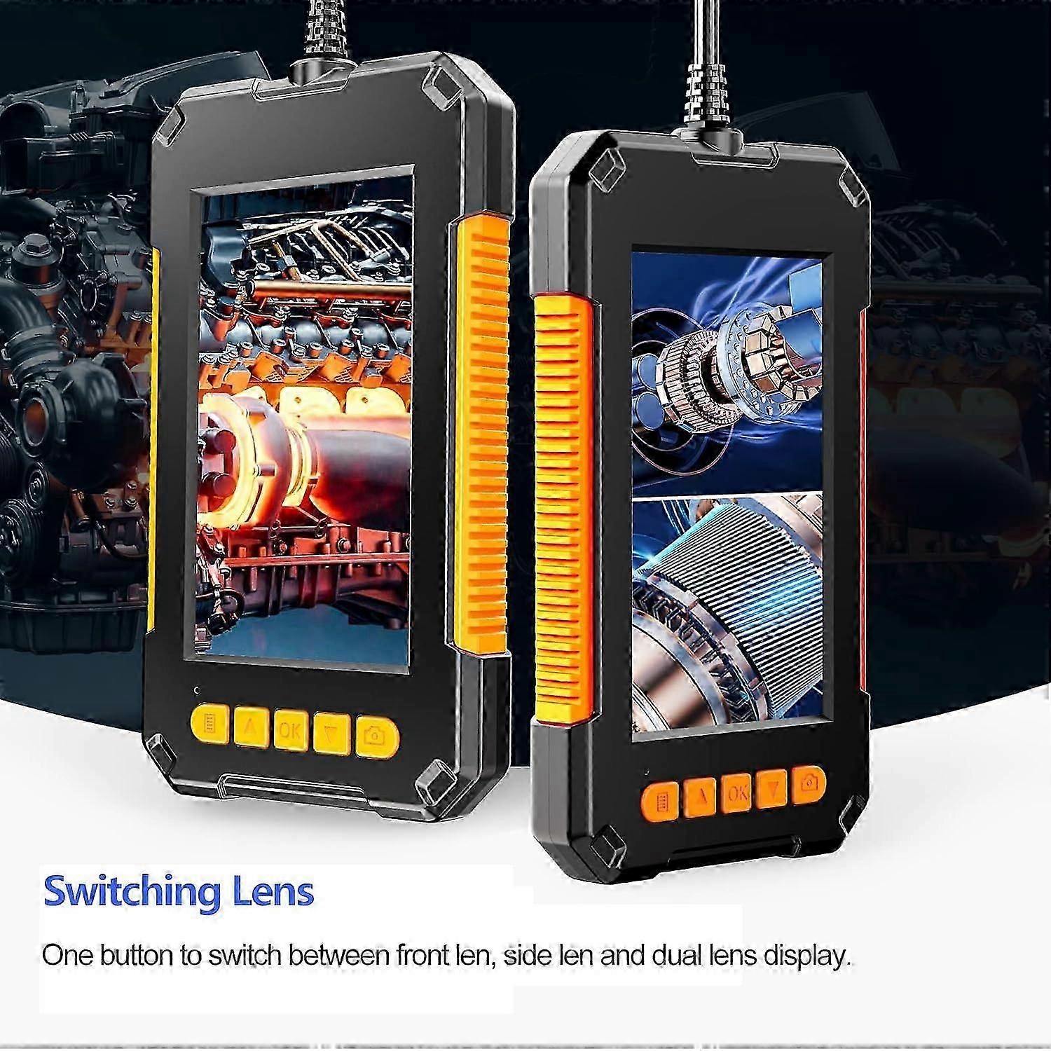 Industrial Endoscope, Dual Head Endoscope Inspection Camera, 1080P HD ...