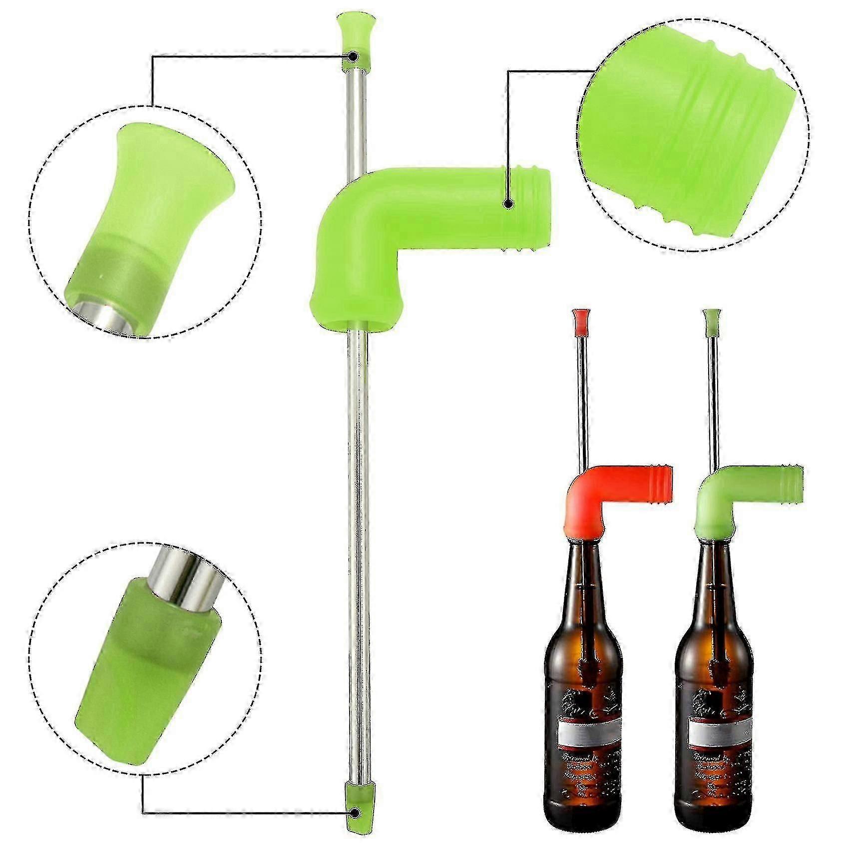 Beer Snorkel Bong Funnel for Fast Chugging Games, Stainless Steel ...