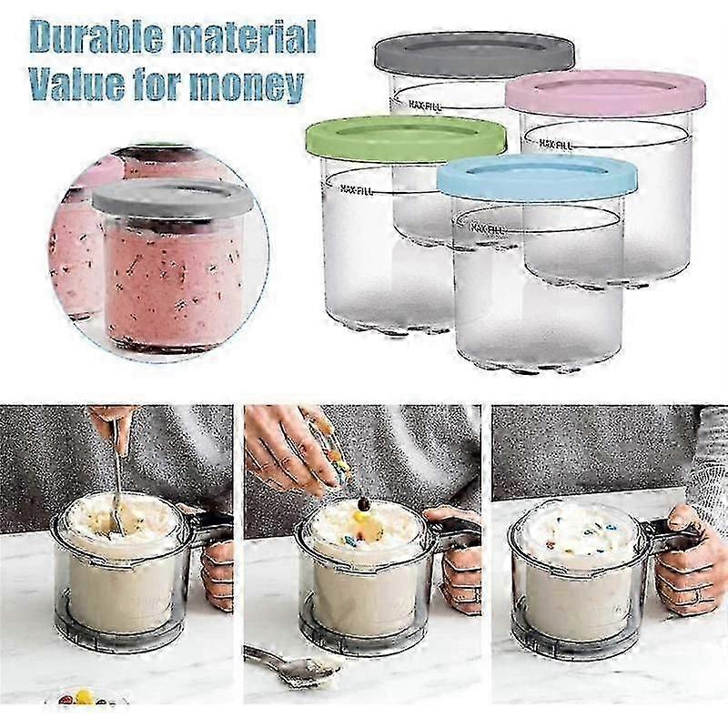Ice Cream Pints Cup, Ice Cream Containers with Lids for Creami Pints ...