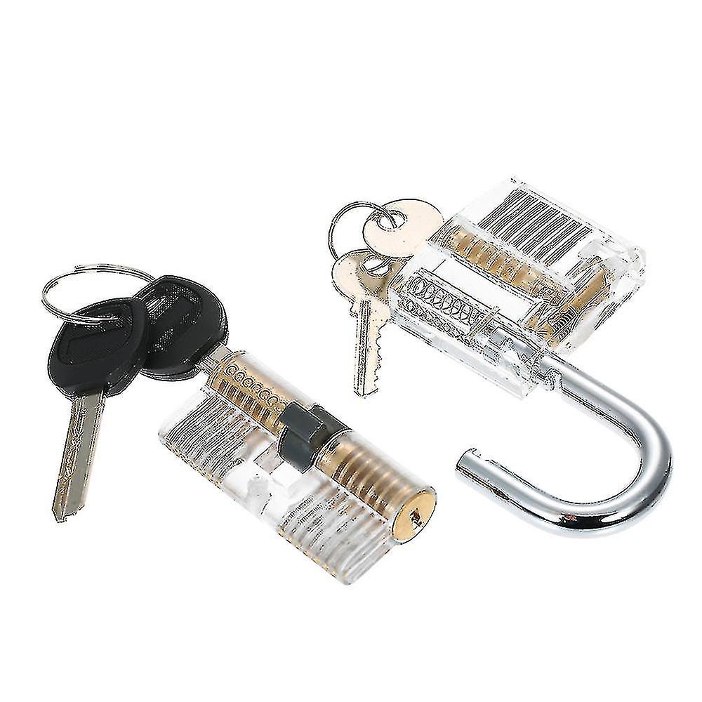 Transparent 15pcs Lock Picking Set Kit Tool With Two Transparent ...