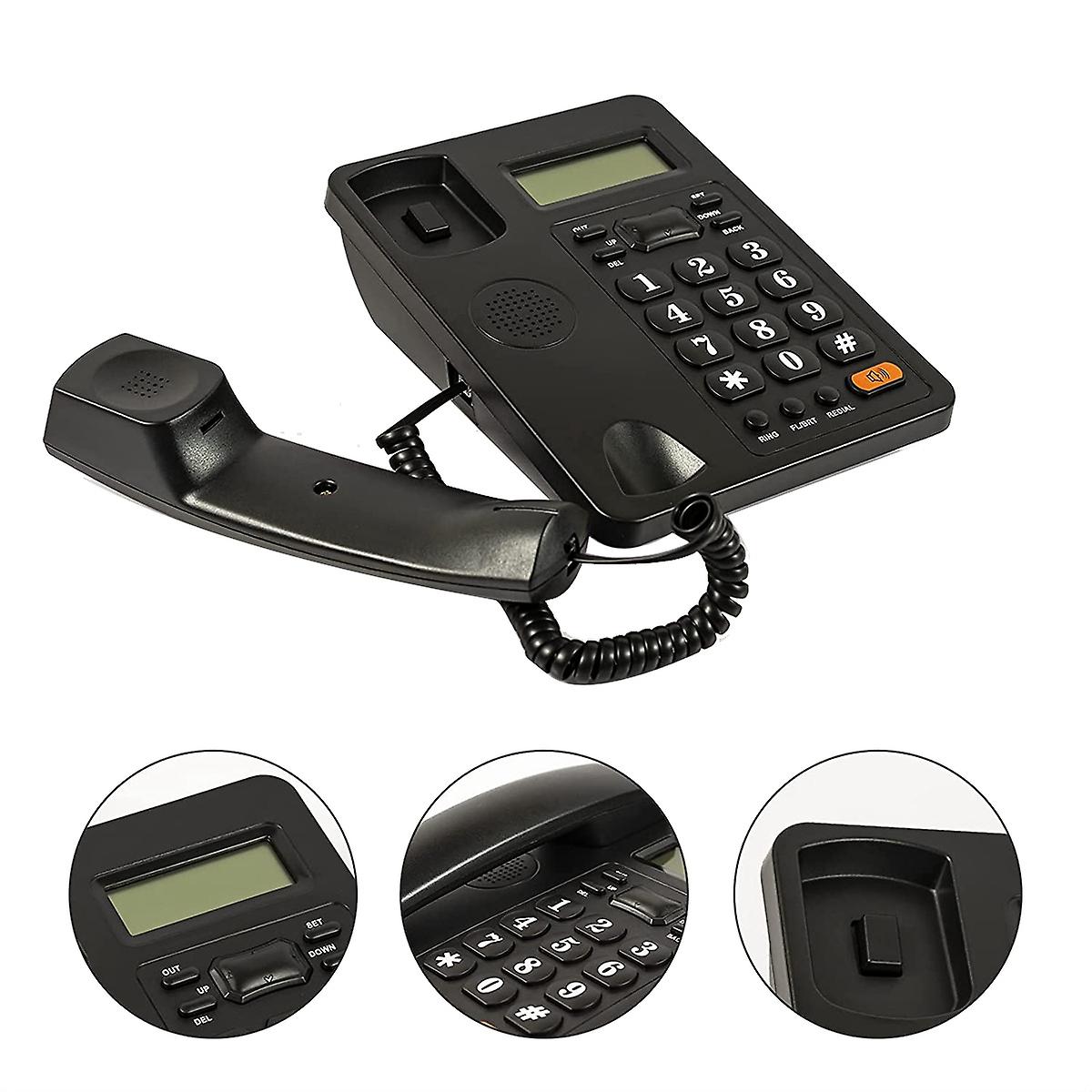 Corded Telephone Landline Telephone, Dual Interface Wired Telephone ...