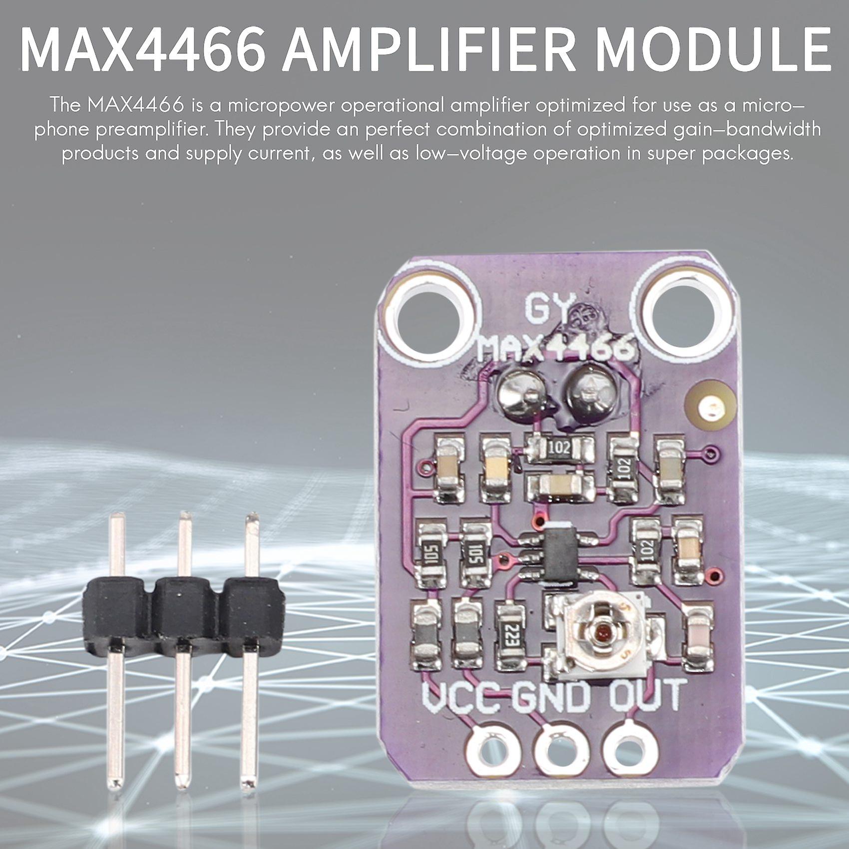5Pcs -MAX4466 Electret Microphone Amplifier MAX4466 Module Adjustable ...