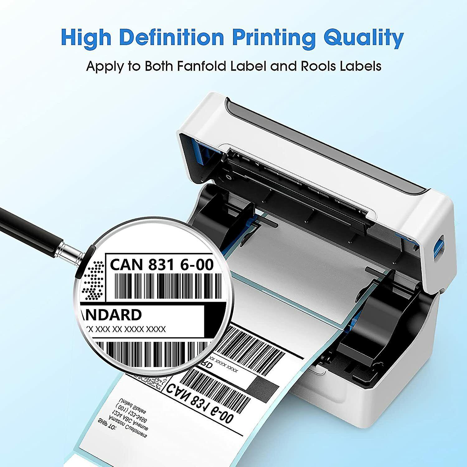 Thermal Label Printer, 4x6 Desktop Label Barcode Printer with 150mm/s High-Speed | Fruugo UK