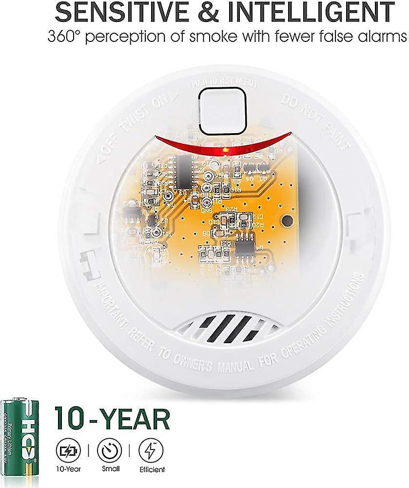 10-Year Smoke Detector Fire Detector | Fruugo UK