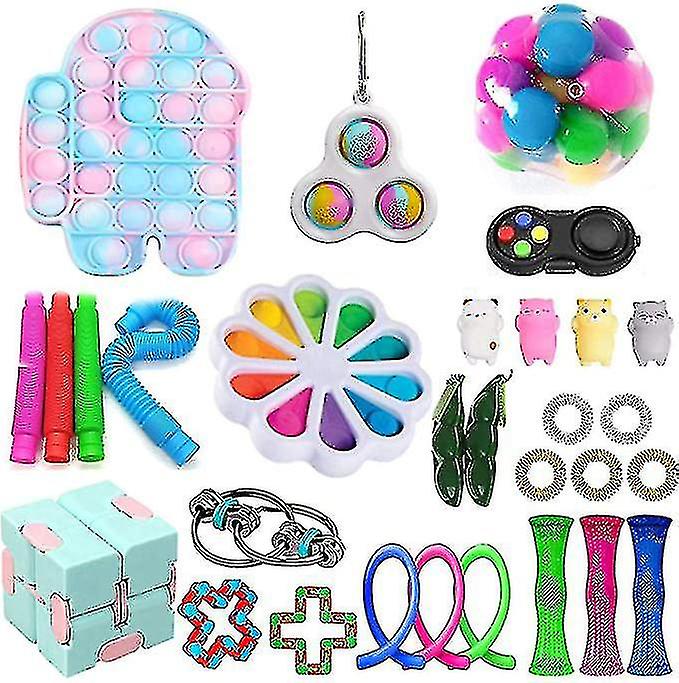 Fidget Toy Pack Sensory Fidget Toys Packs With Simple Dimple Fidget Packs For Kids Adults Hand ...