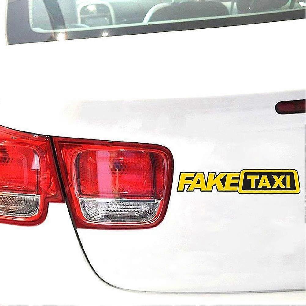 Fake Taxi Sticker | Funny Fake Taxi Car Sticker | Car Bumper Sticker ...