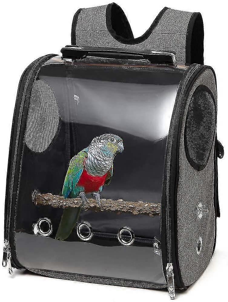 Bird Parrot Backpack Carrier Travel Bag With Perch Stand For Parakeets Cockatiels Conures ...